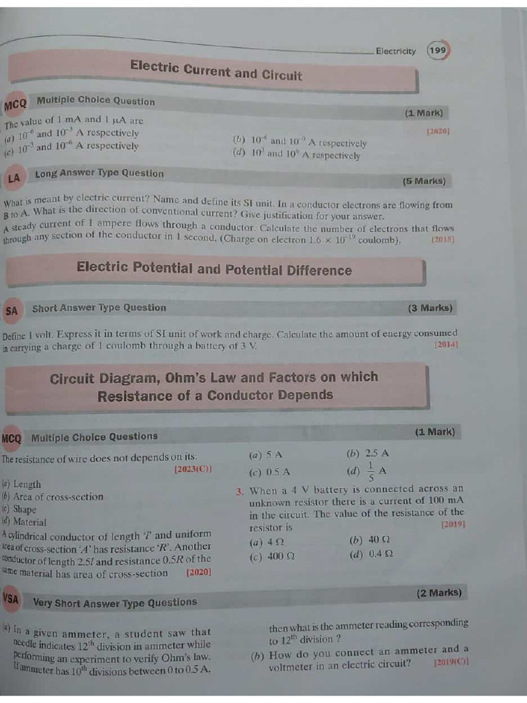 Electricity (Class-10) | PDF