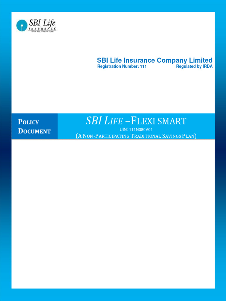 SBI Life - Flexi Smart Insurance - 111N080V01 - Terms - and ...