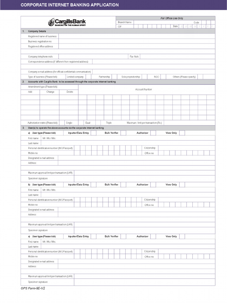 Corporate Internet Banking Application v2 | PDF