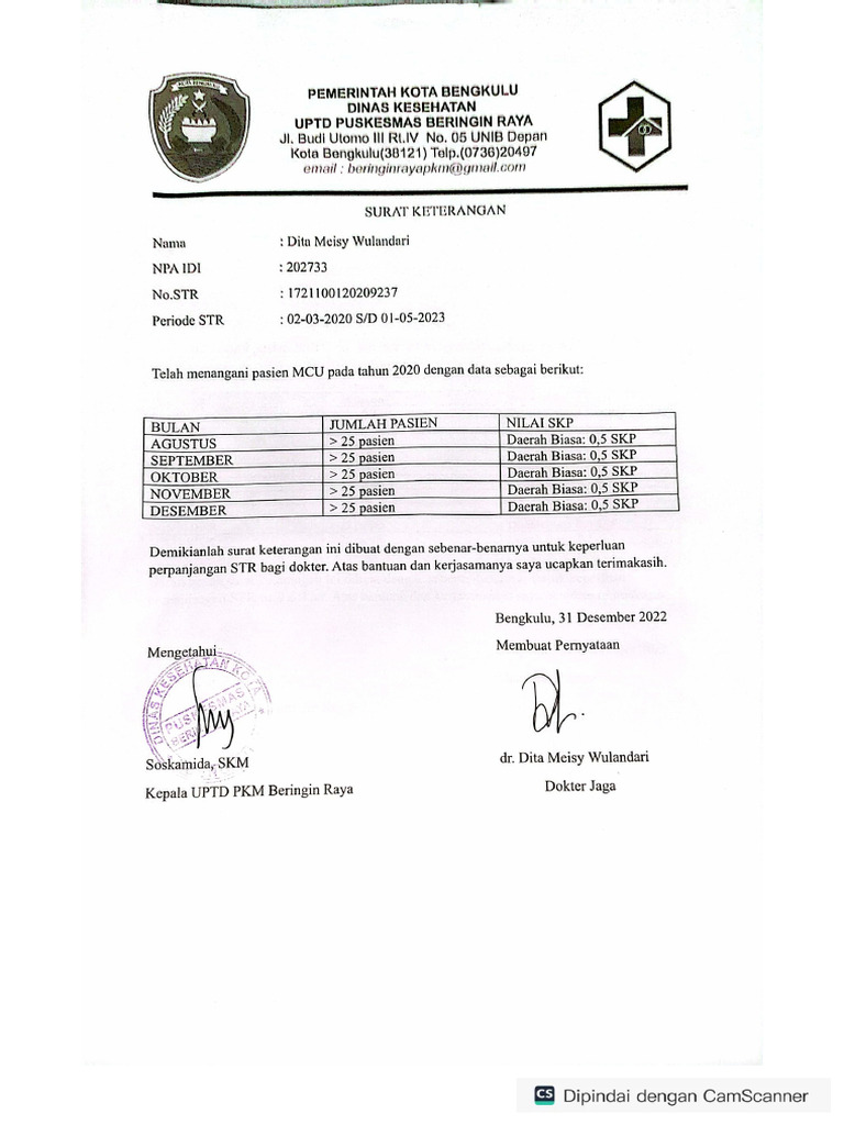 Pasien Mcu PKM Bry | PDF