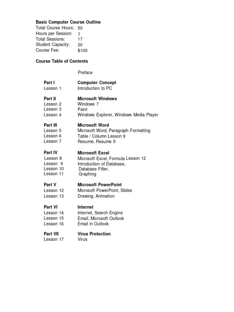 Basic Computer Outline | PDF