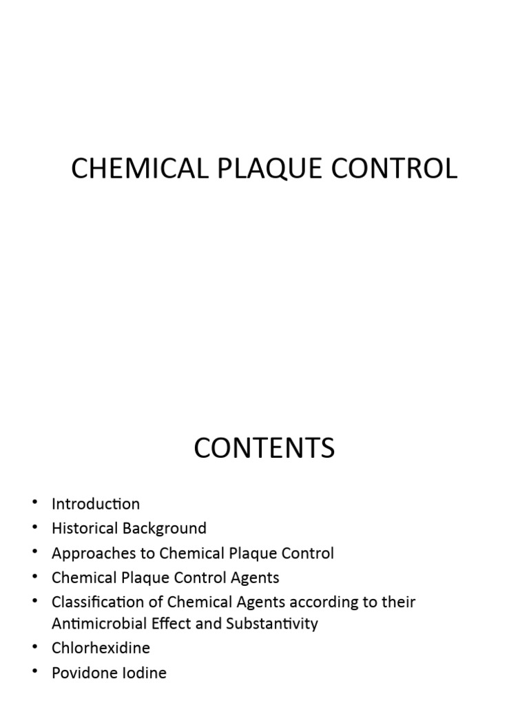 Chemical Plaque Control | PDF | Periodontology | Oral Hygiene