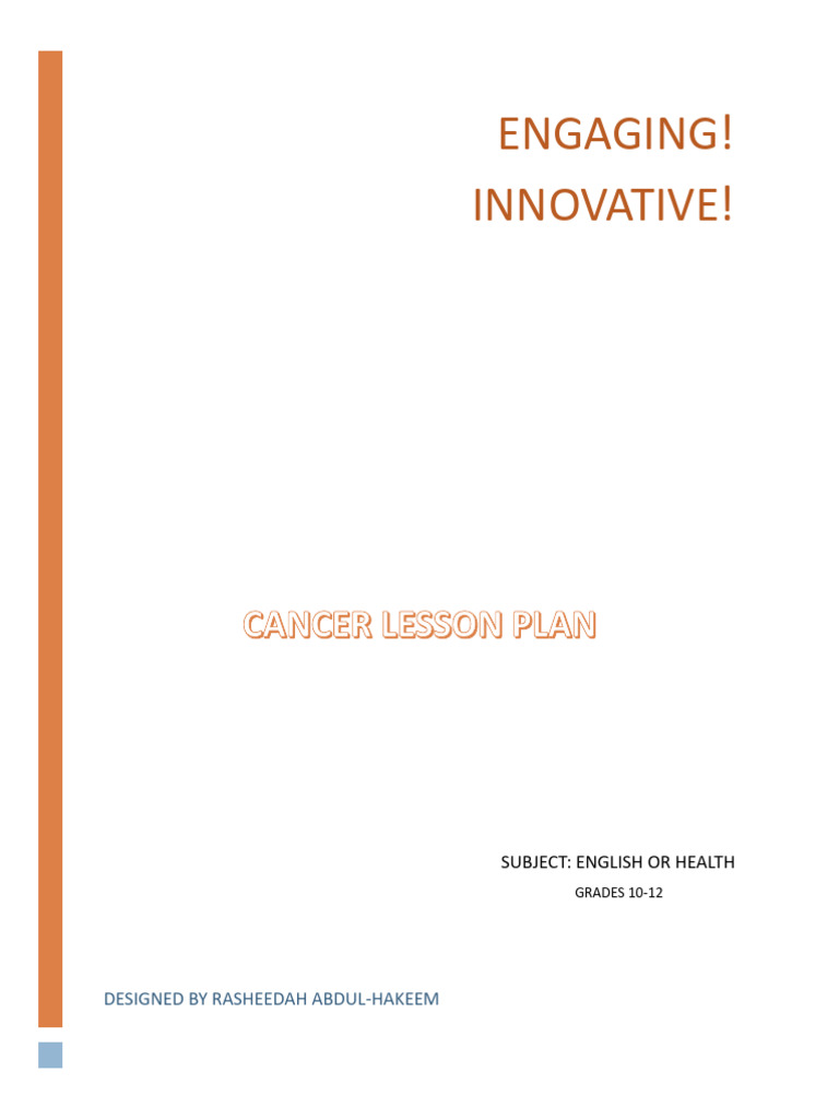 Cancer Lesson Plan For High School | Download Free PDF | Alternative ...
