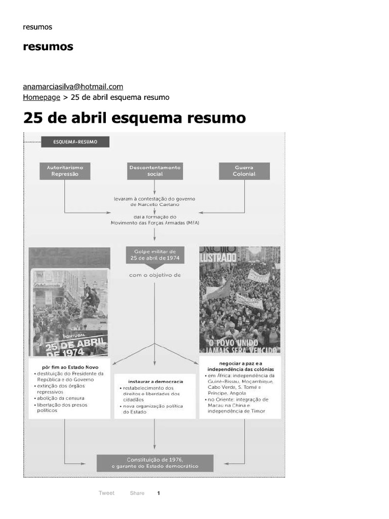 25 abril resumo | PDF