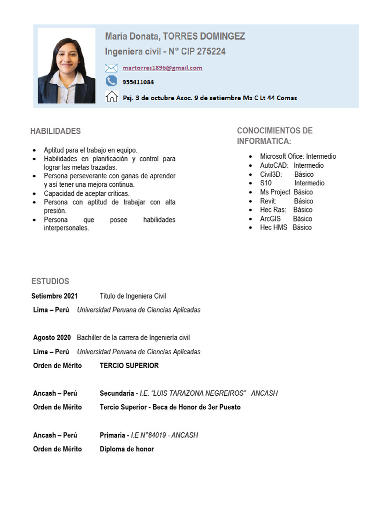 CV Maria Torres Abril 2022 | PDF