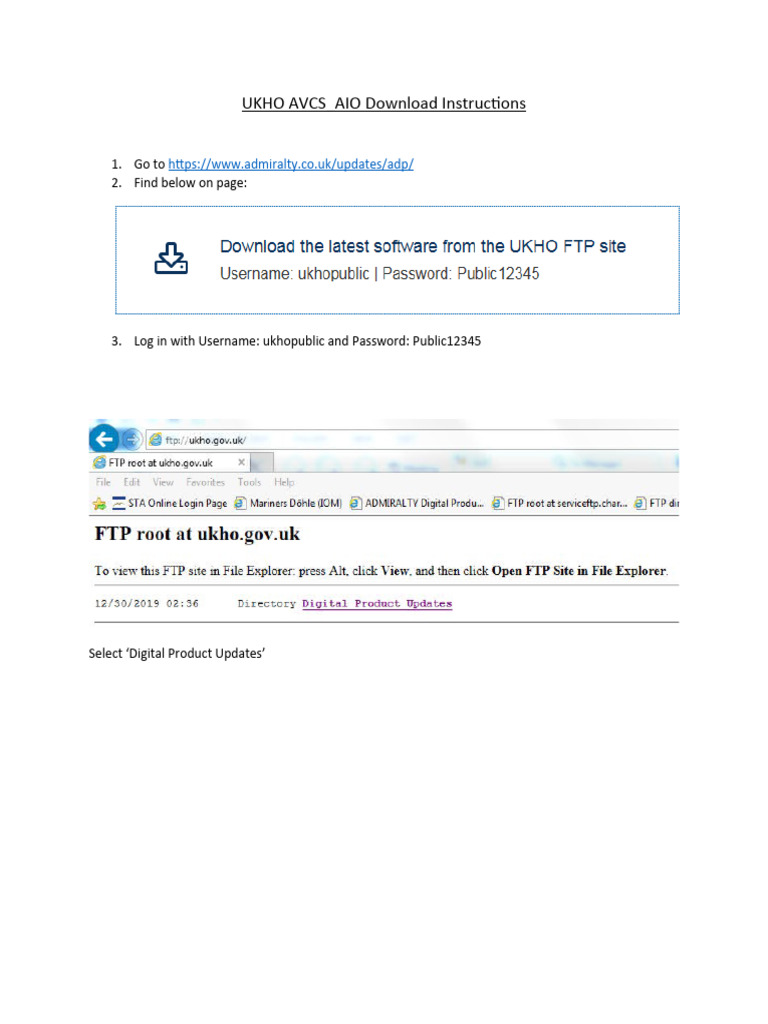 UKHO AVCS_AIO Download Instructions | PDF