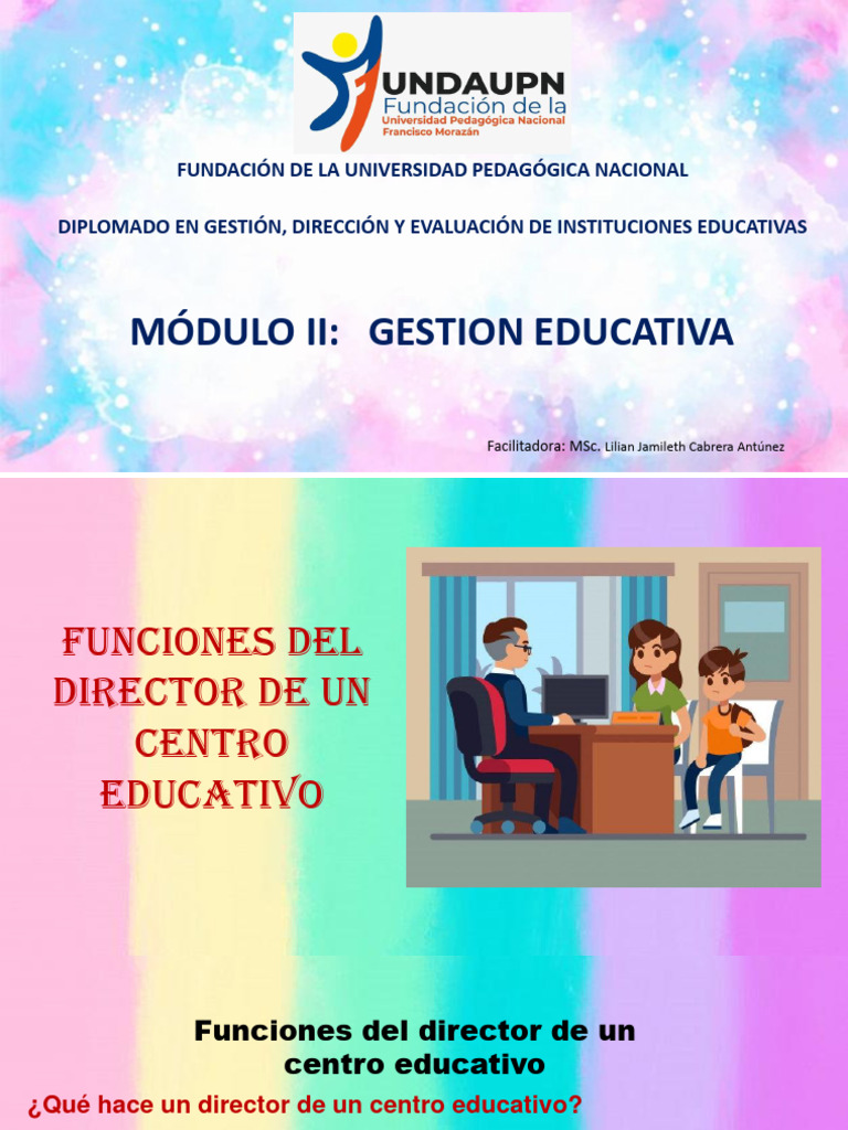 Funciones de Un Director | PDF | Enseñando | Maestros