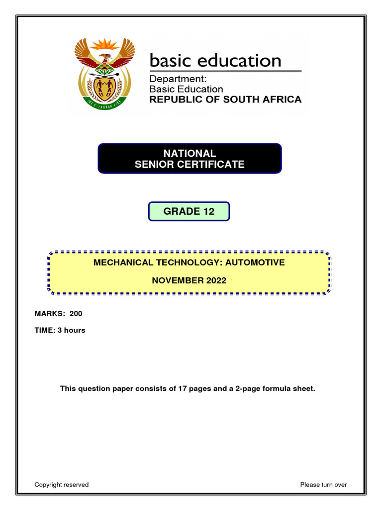 Mechanical Technology (Automotive) Eng | PDF