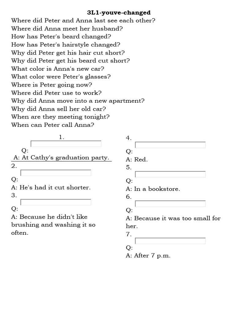 3L1 Youve Changed | PDF