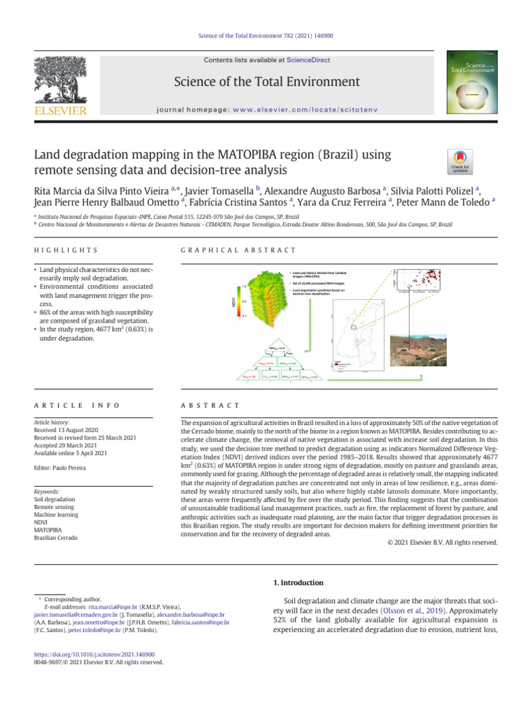 11 Land Degradation Mapping in The MATOPIBA Region - 031440 | PDF