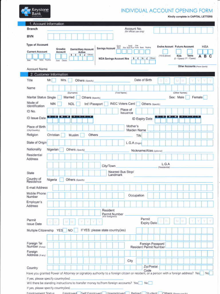 Individual Aof Form - Keystone | PDF | Government And Personhood ...