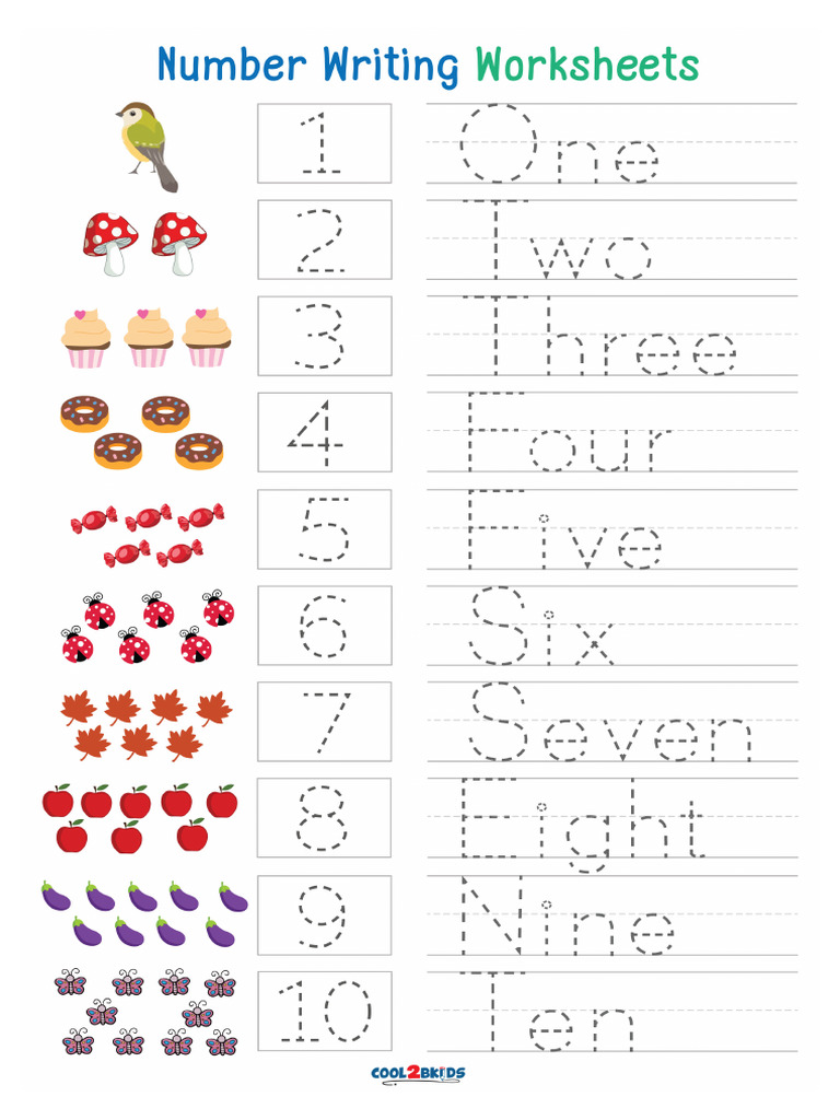 Printable Number Writing Worksheets | PDF