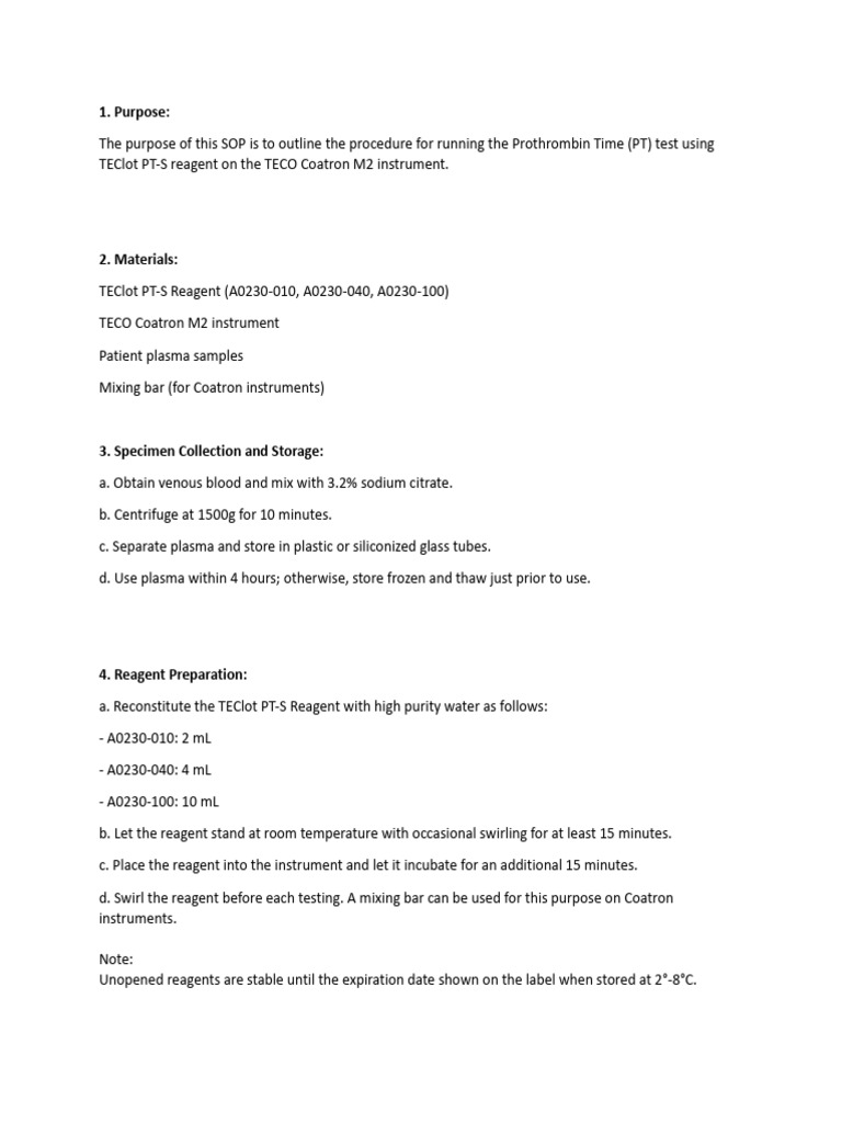 PT Test Procedure on Coatron M2 | PDF | Technology & Engineering