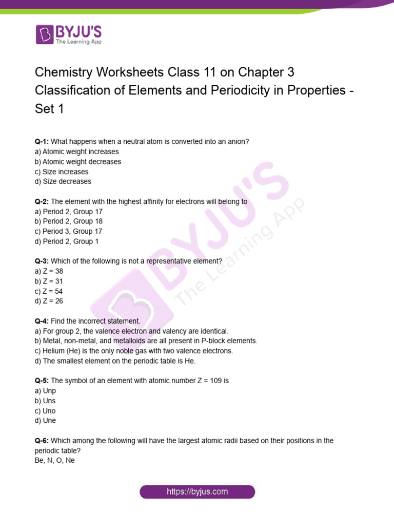 Chemistry-Worksheets-Class-11-on-Chapter-3-Classification-of-Elements ...