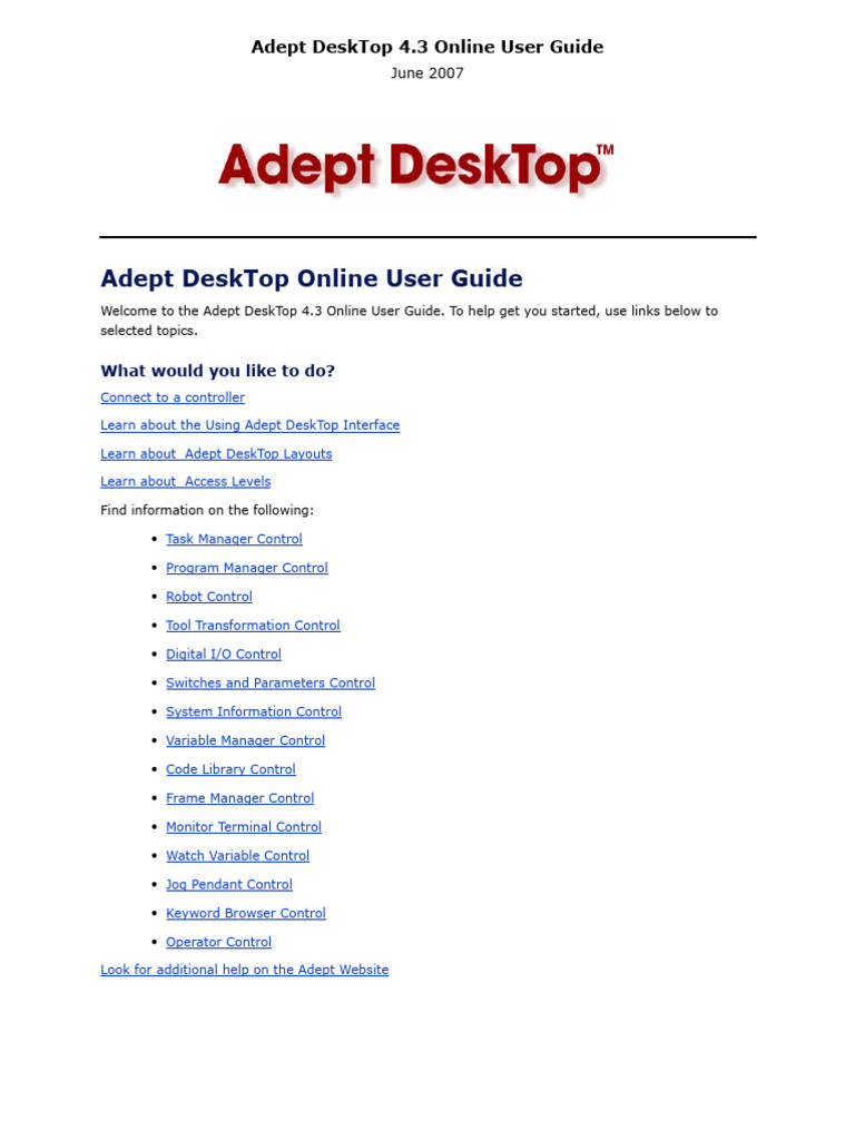 Adept Desktop | PDF