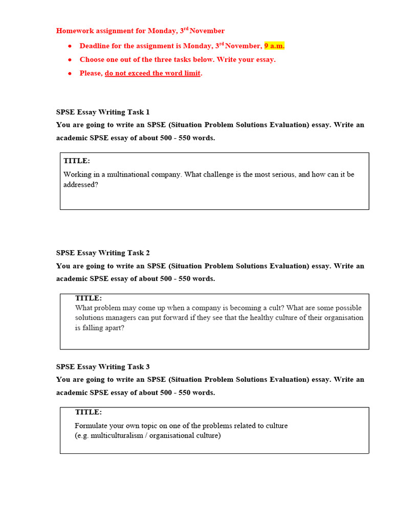 Written Assignment Assigment - SPSE Essay-2 | PDF