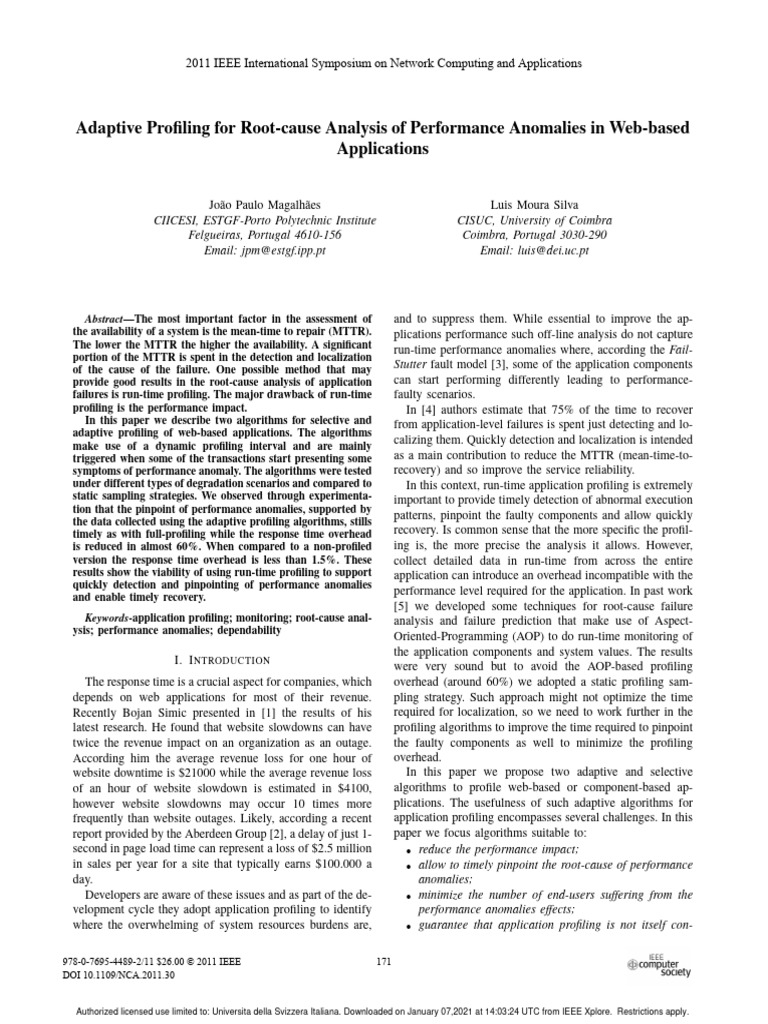 R1_Adaptive Profiling for Root-cause Analysis of Performance Anomalies in Web-based Applications ...