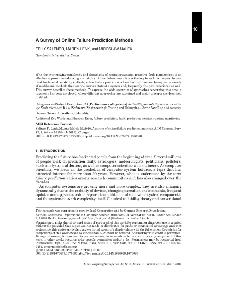 R2 ACM CS Part 1 Failure Prediction | PDF | Receiver Operating ...