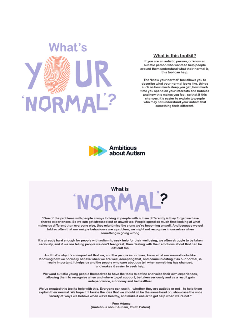 Ambitious About Autism Know Your Normal Toolkit | PDF | Autism Spectrum ...