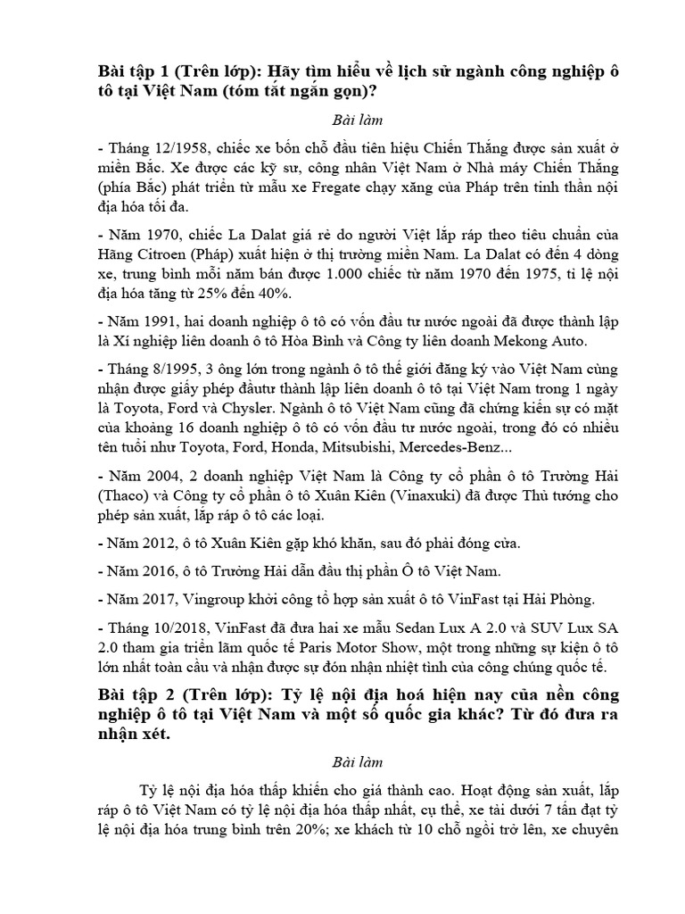 Bài 1 CNSX LR OTO | PDF