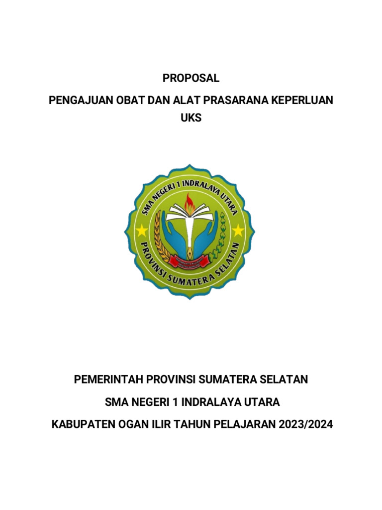 Proposal Pengajuan Obat Dan Alat Prasarana Keperluan UKS | PDF
