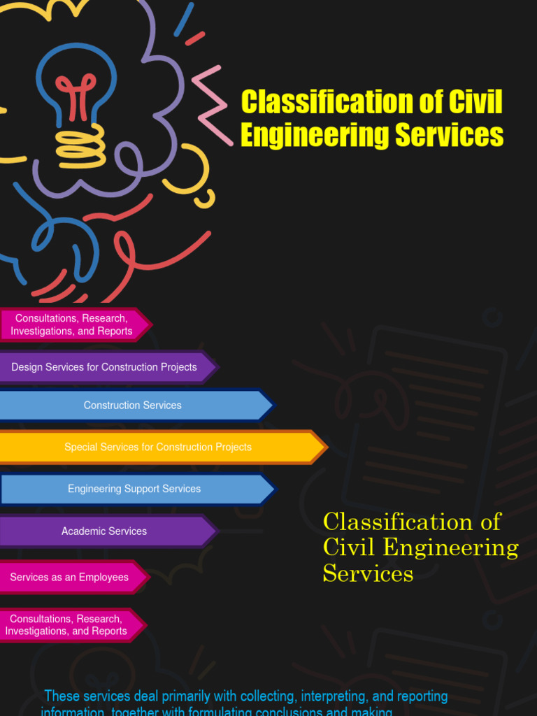 Classification of Civil Engineering Services | PDF