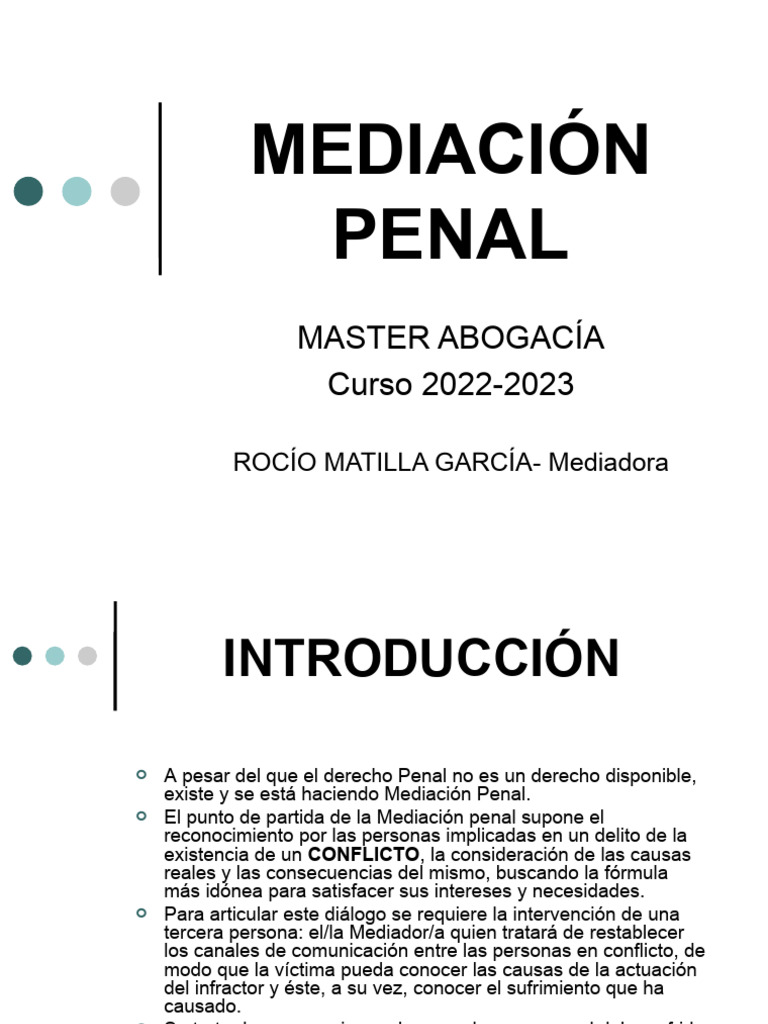 Mediacion Penal | Descargar gratis PDF | Mediación | Derecho penal