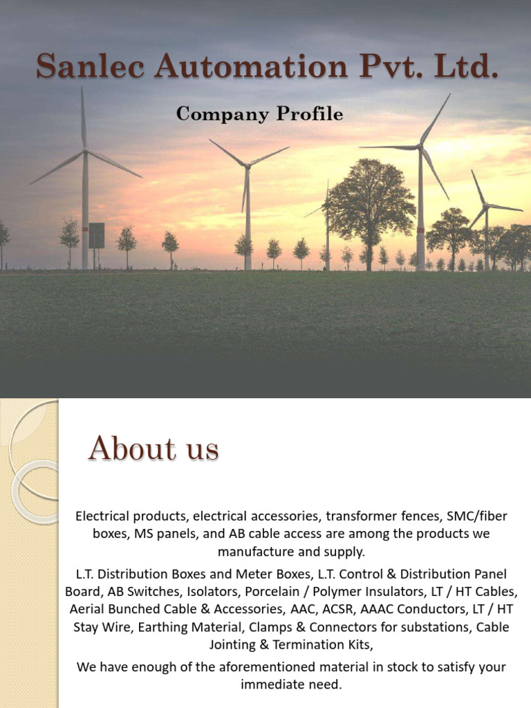 Sanlec Automation Profile | PDF