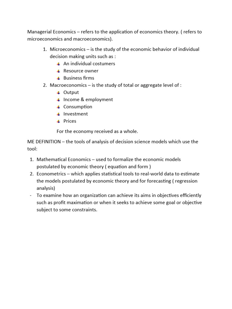 Managerial Economics | PDF | Demand | Economics