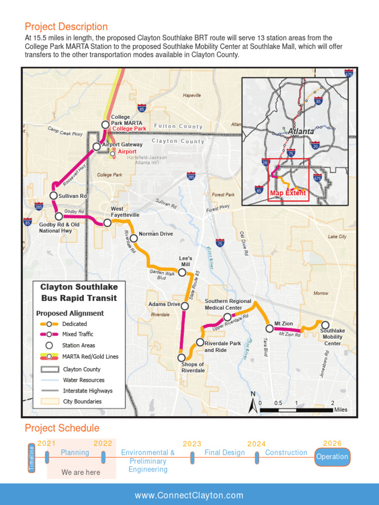 Clayton County BRT Proposed Map | PDF | Public Transport | Rapid Transit