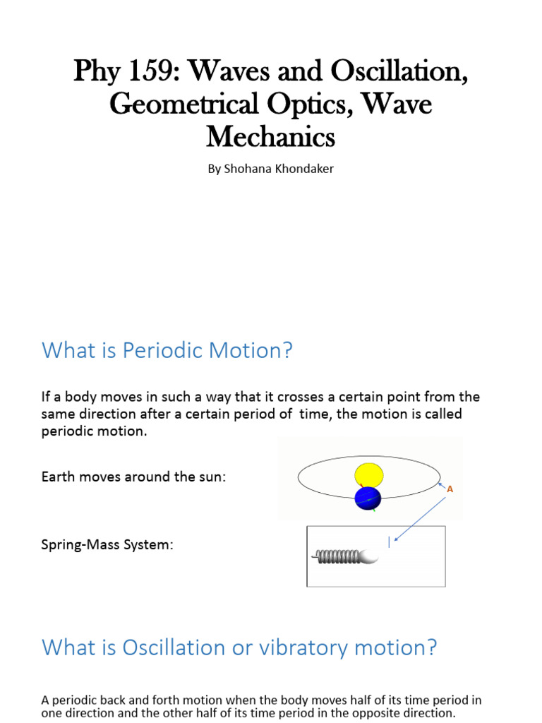 Waves and Oscillation | PDF | Waves | Oscillation