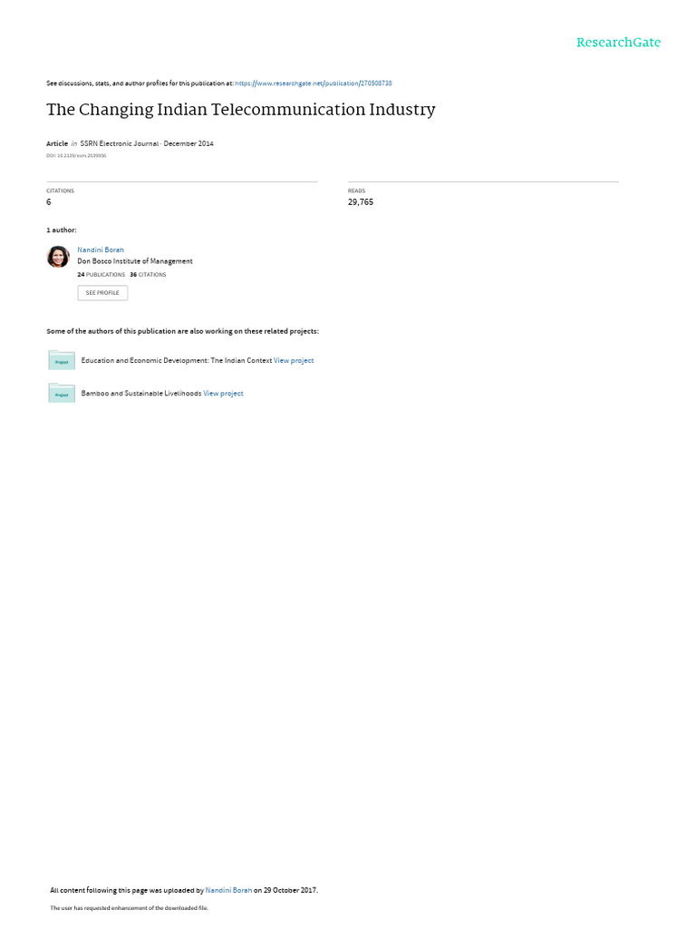 The_Changing_Indian_Telecommunication_Industry | PDF