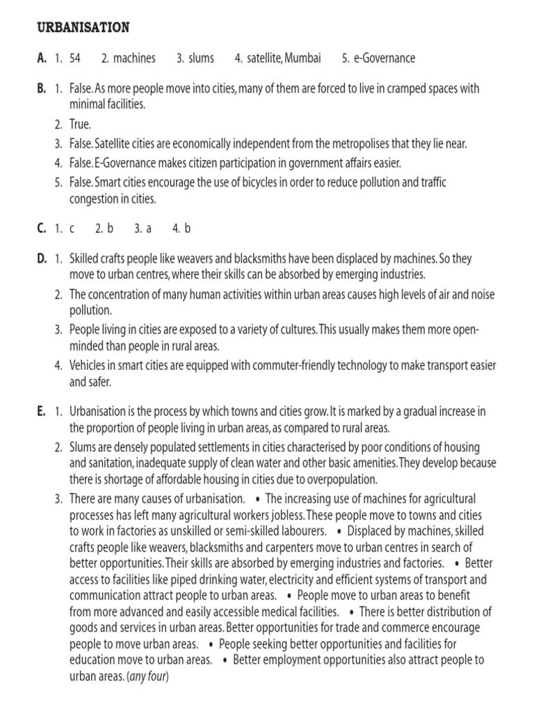 Urbanisation: IG TRP - Class 8 - SBAK - Indd 12 1/10/2018 12:12:03 PM | PDF | Urbanization | Waste
