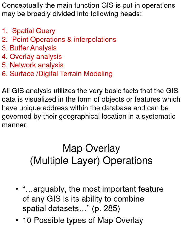 GIS3-Overlay Operations | PDF