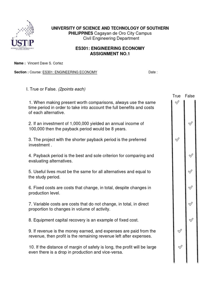 Engineering Economics | PDF