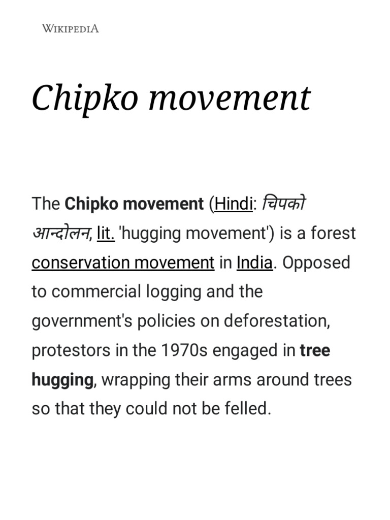 Chipko Movement | PDF