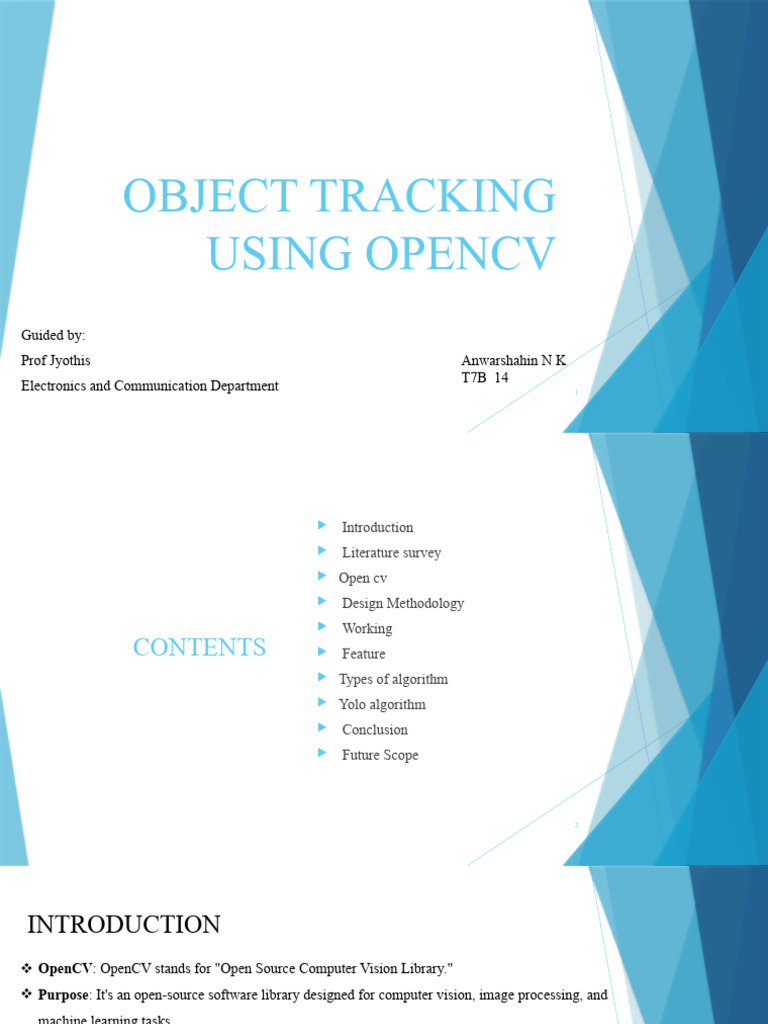 Object Tracking Using Opencv Pdf Deep Learning Cross Platform