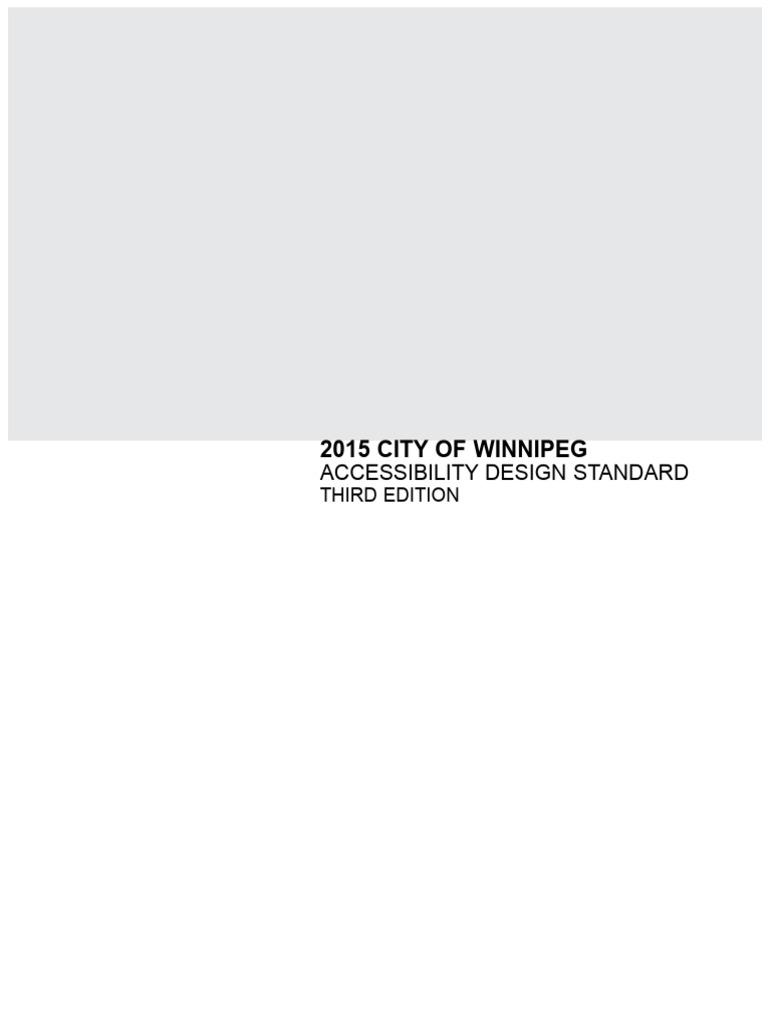 Winnipeg Accessibility Design Standards | PDF
