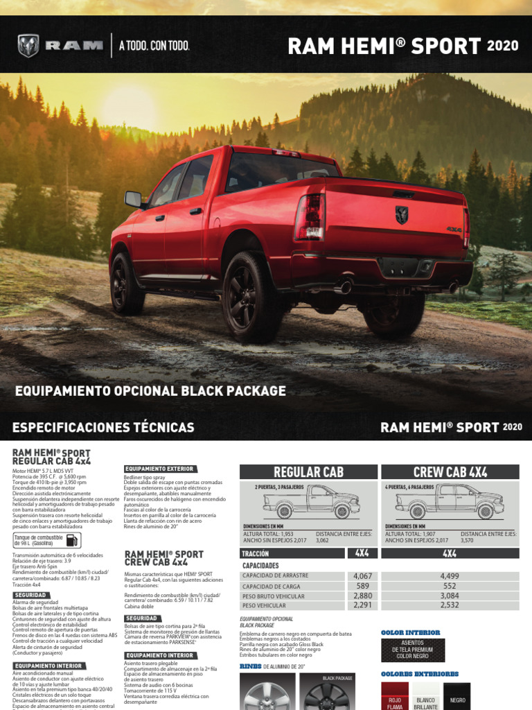 Ram Hemi Sport 2020 Ficha Tecnica | PDF