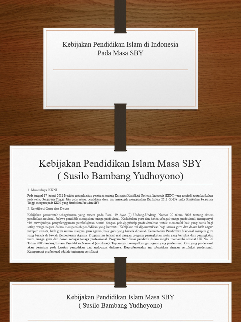 Kebijakan Pendidikan Islam Di Indonesia Pada Masa SBY | PDF