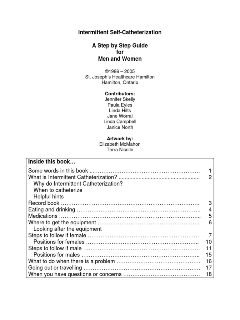Intermittent Self-Catheterization | PDF | Toilet | Urine