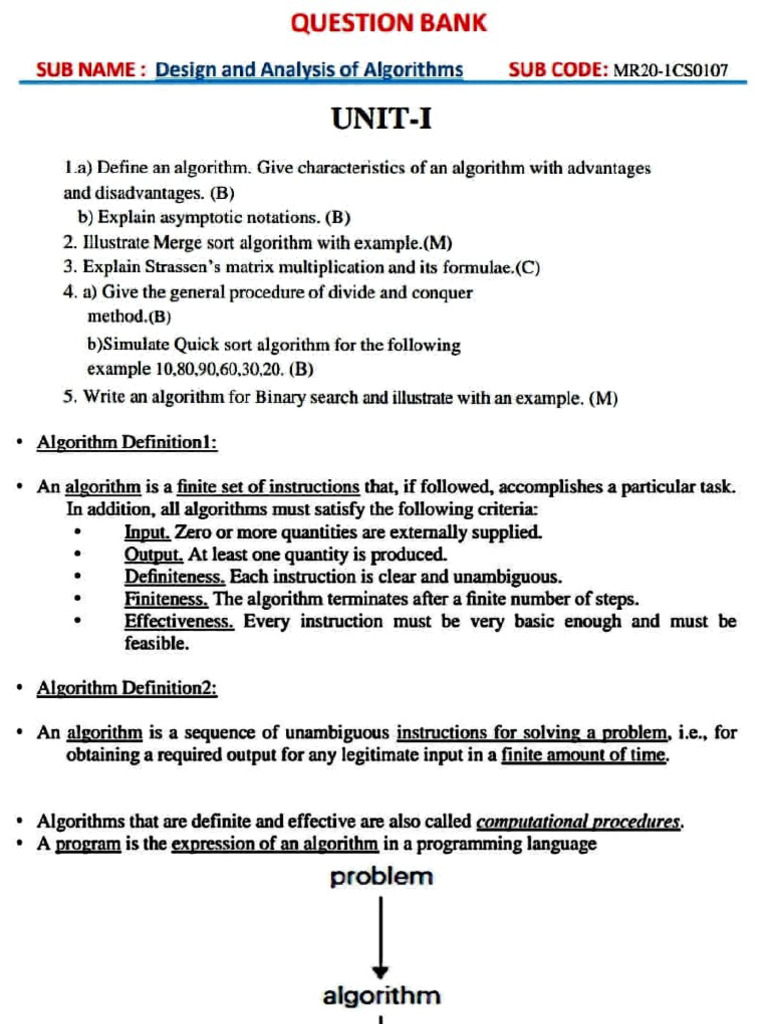 DAA Sem ANS | PDF | Algorithms And Data Structures | Applied Mathematics