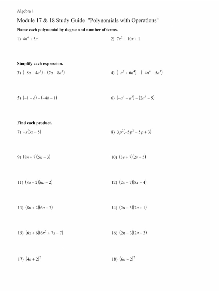 Module 17 and 18 Study Guide | PDF