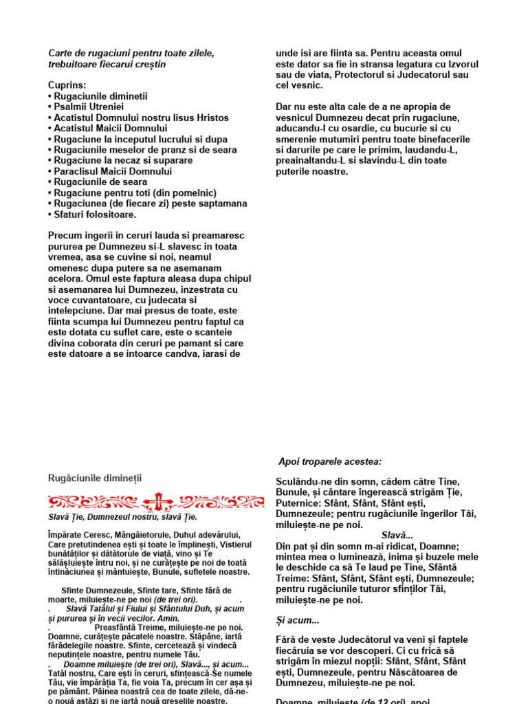 Carte de Rugaciuni Trebuitoare Sufletelor | PDF