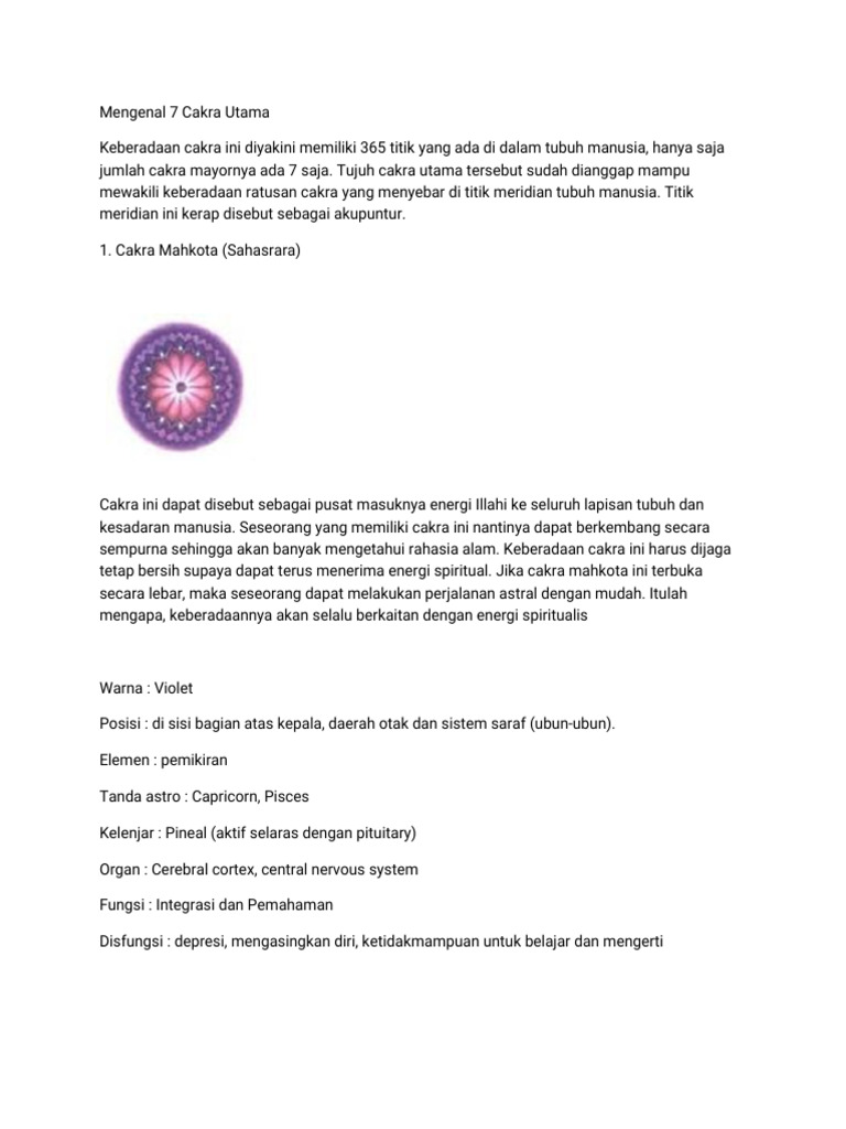 Mengenal 7 Cakra | PDF