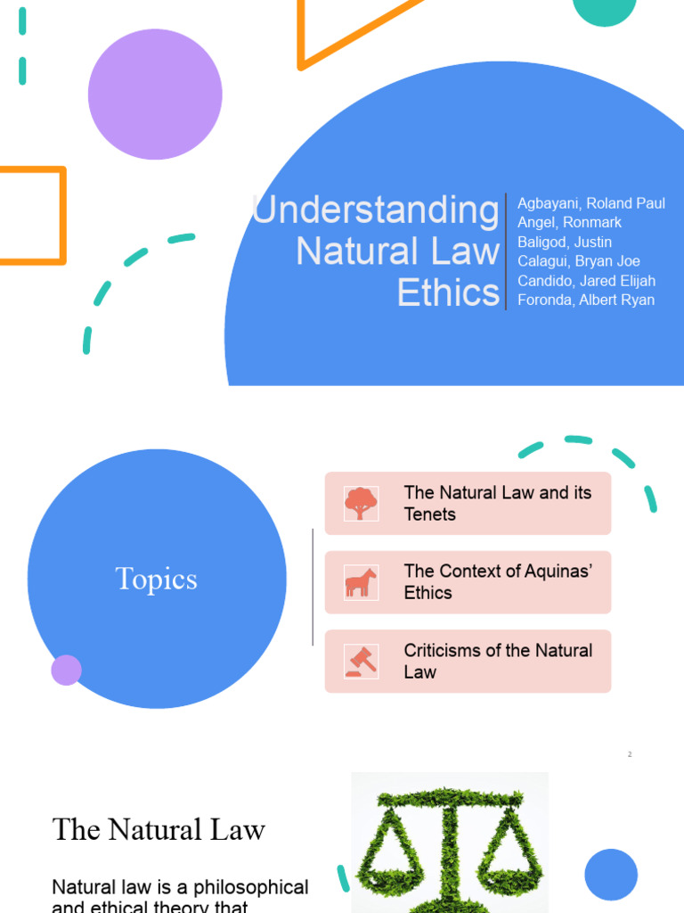 Ethics Natural Law Theory | PDF | Natural Law | Reason