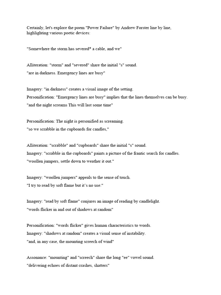 Poetic Devices in Unseen Poem | PDF | Poetry