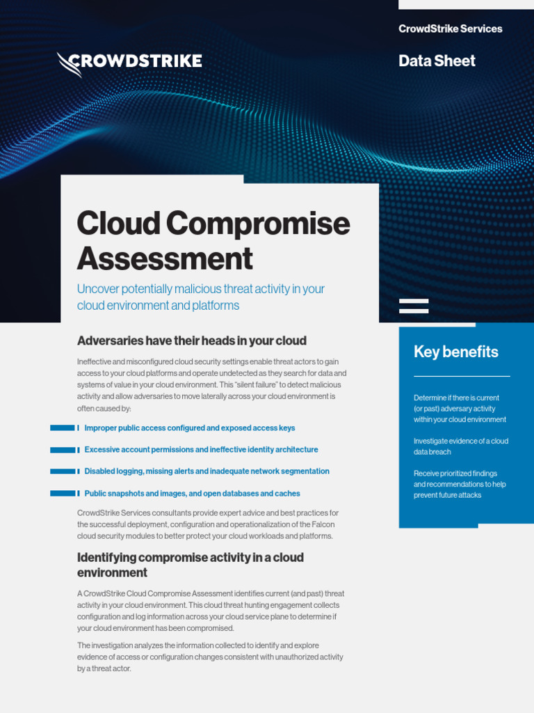 Crowdstrike Cloud Compromise Assessment Data Sheet | PDF