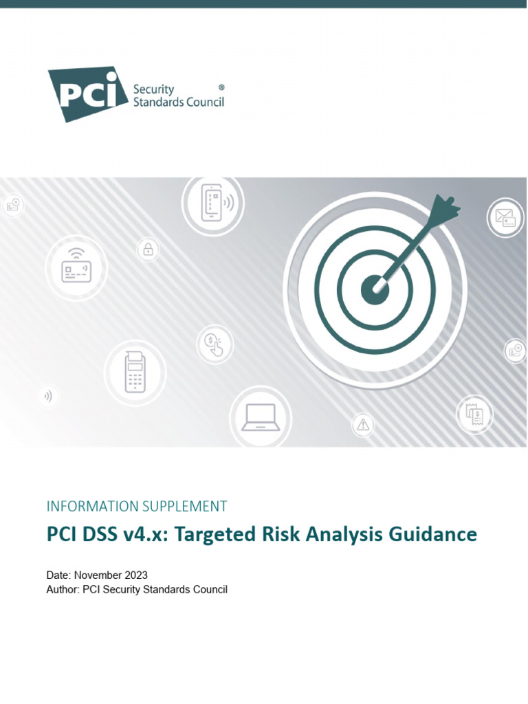 PCI DSS V4.x TRA Guidance | PDF | Payment Card Industry Data Security ...