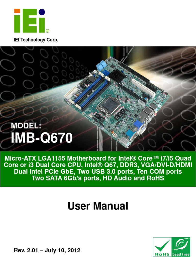 IMB-Q670-R20 UMN v2.01 | PDF | Usb | Bios